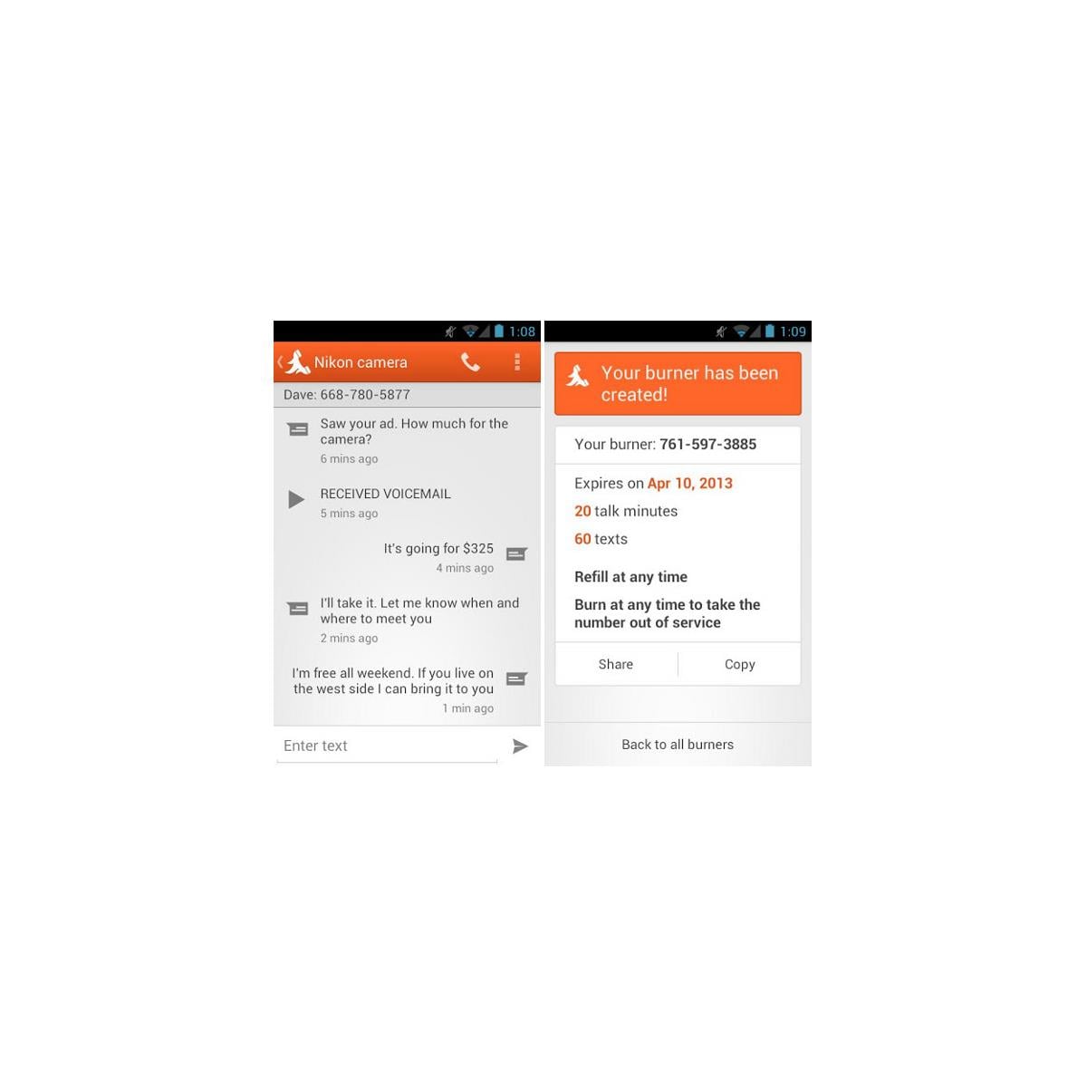 Burner Brings Disposable Phone Numbers To Android Handsets