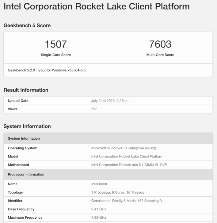 Intel 11th Gen Rocket Lake-S 14nm CPU Leaks With 5GHz Turbo Clock And ... Intel 11th Gen Rocket Lake-S 14nm CPU Leaks With 5GHz Turbo Clock And ...