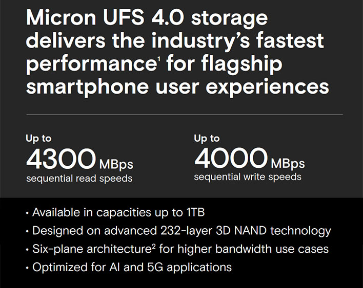 Micron 232 NAND UFS 4 0 Micron 232 NAND UFS 4 0