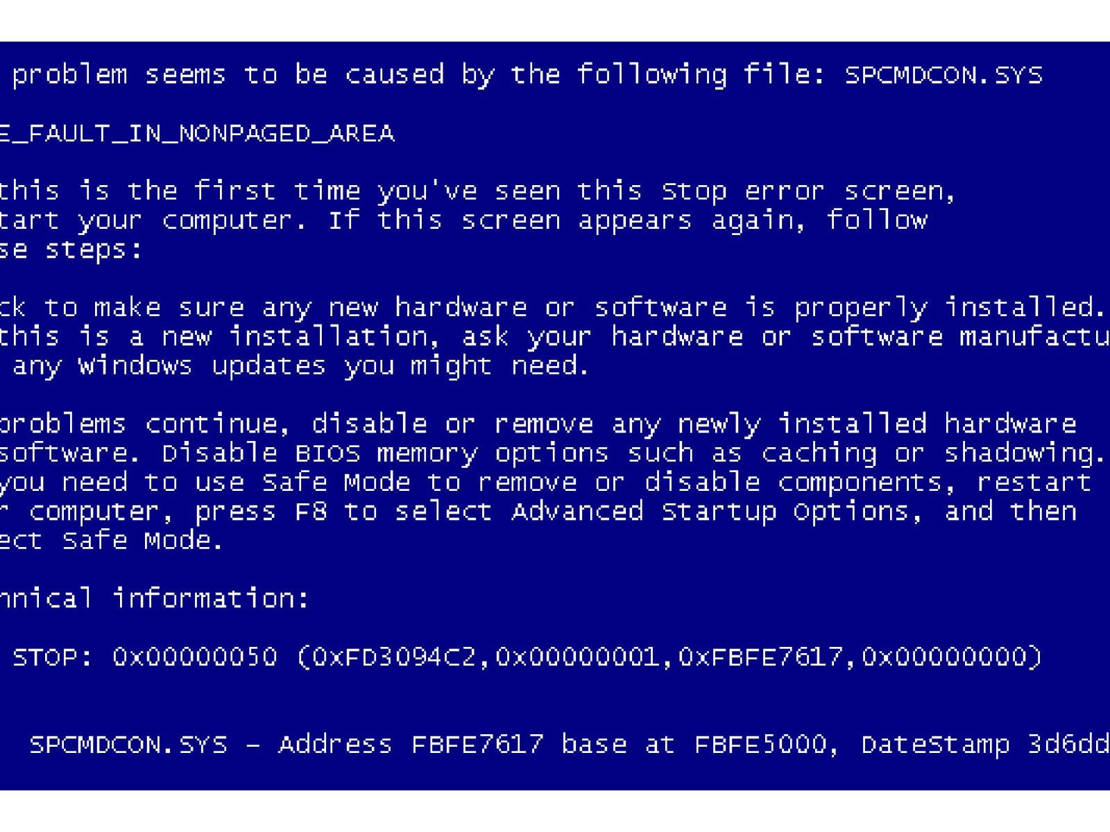 Windows Error Screen KMODE Exception Not Handled Error In Windows: How