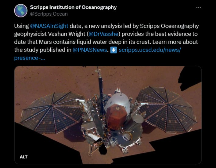NASA InSight Lander Sparks Excitement At Hidden Water World On Mars ...