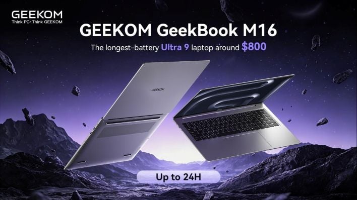 Geekom GeekBook M16 Laptop Packs Intel's Core Ultra 9 And Massive 24 ...